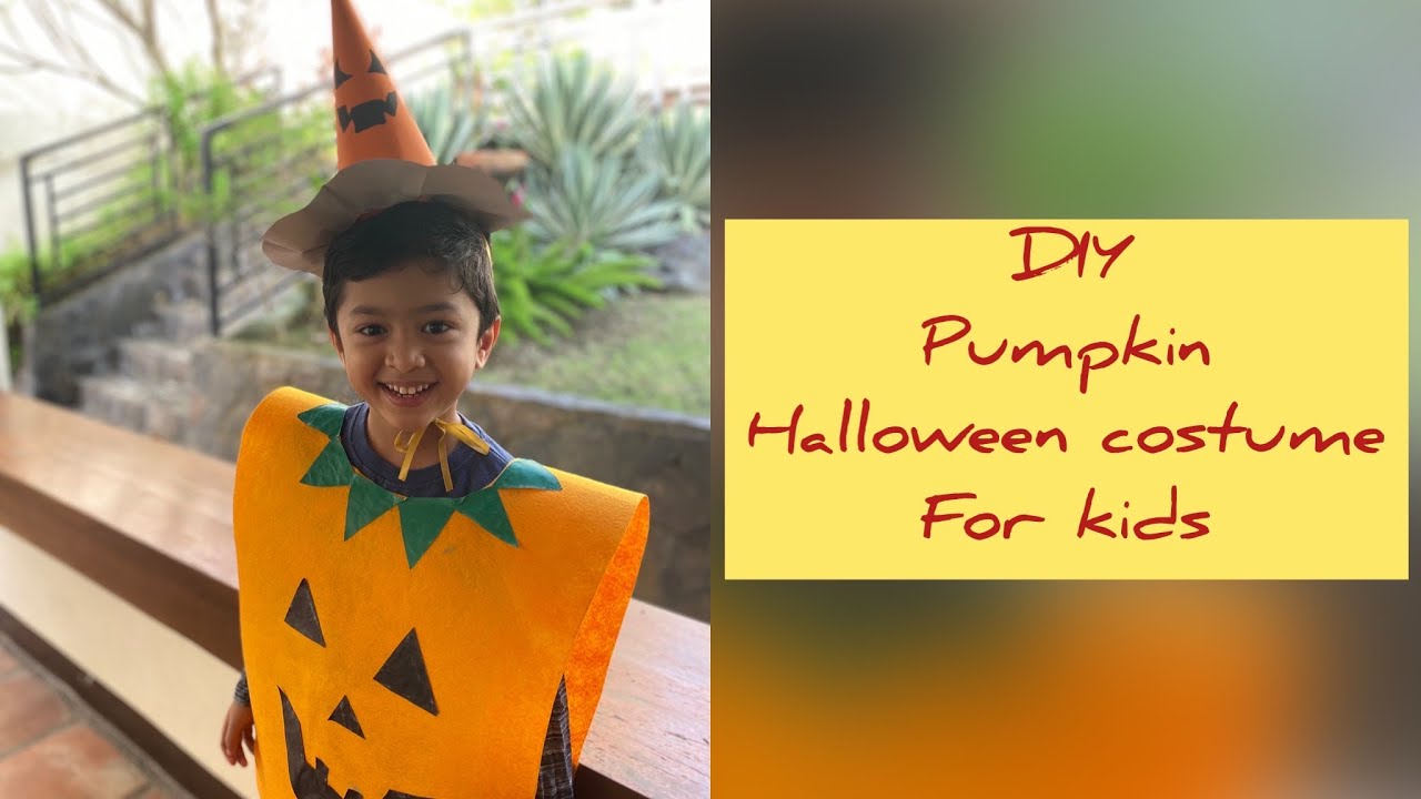 DIY Pumpkin 🎃 Halloween costume for kids | Super easy last minute ...