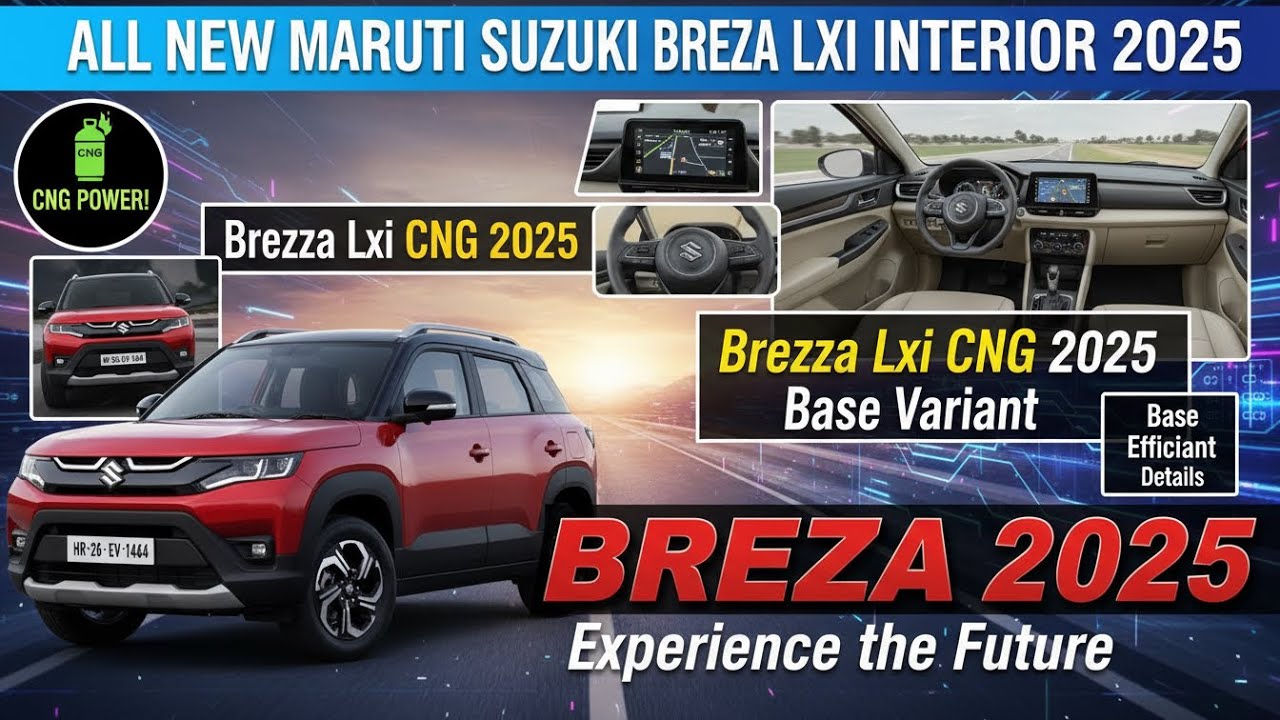 Brezza LXI CNG 2025 Full Interior Review | New Base Model is Shocking ...