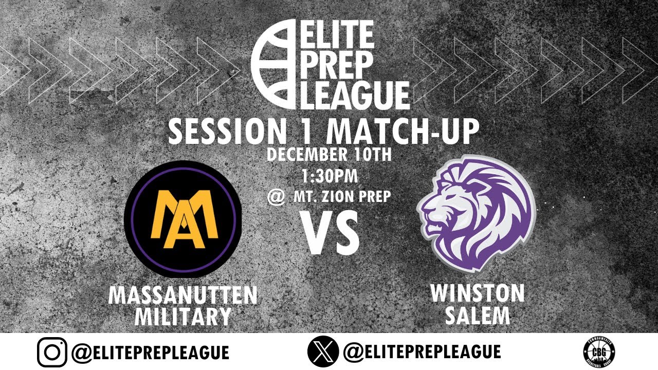 FULL GAME - Massanutten vs Winston Salem - Elite Prep League Session 1 - YouTube