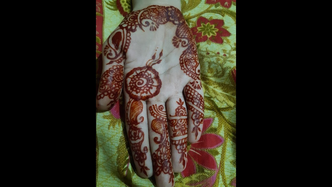Simple Beautiful Right Hand Palm Design | Noori Khan - YouTube