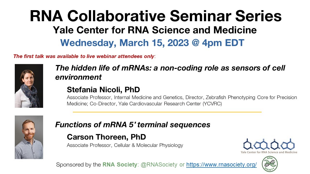 RNA Collaborative - Yale Center for RNA Science and Medicine, Mar 15 ...