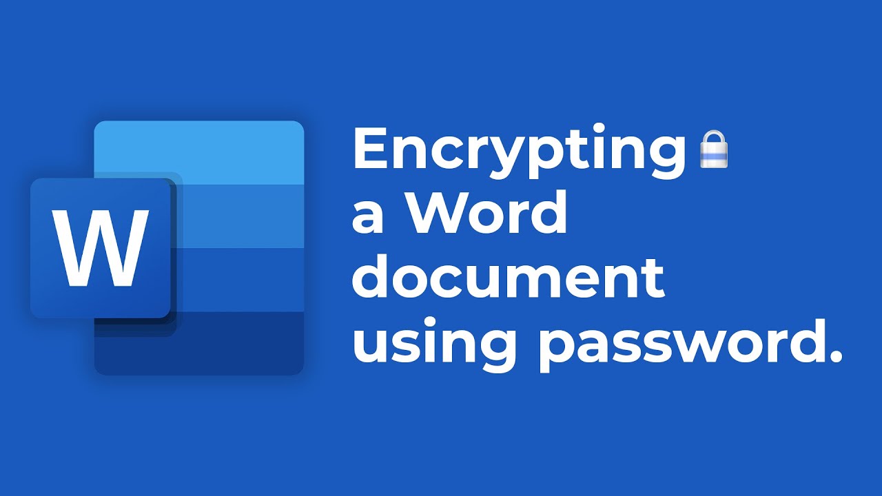 How to password protect Word document? - YouTube