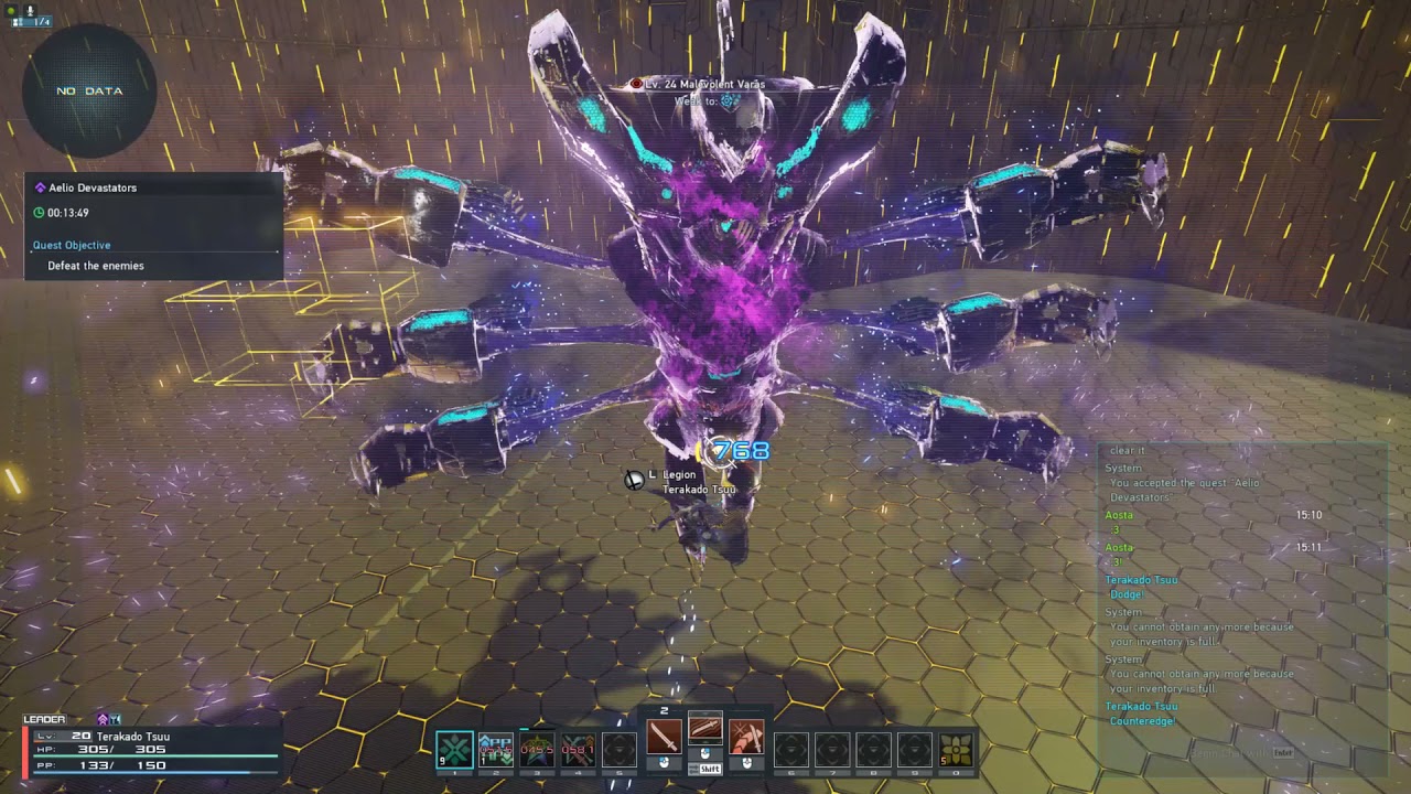 [PSO2:NGS] Purple Battledia Solo Bujin, Varas, Nogleth BrFo Katana Only ...