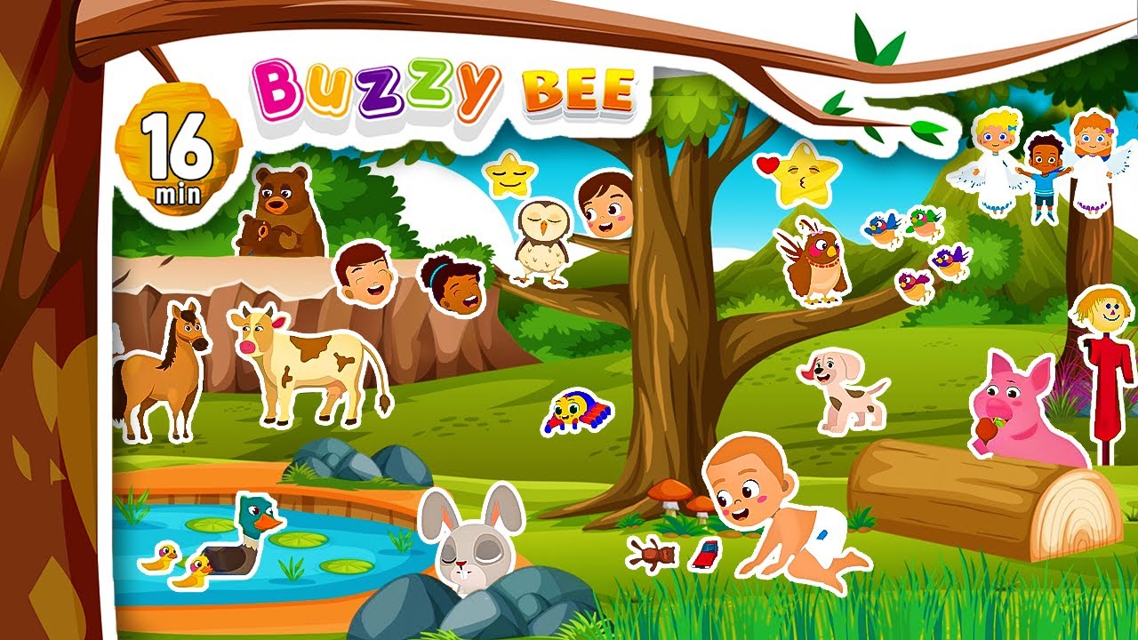 ALL THROUGH THE NIGHT + MORE NURSERY RHYMES | BUZZY BEE | NURSERY ...