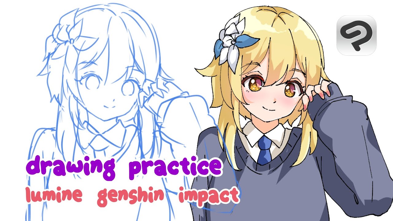 [Drawing Practice] Drawing Lumine Genshin Impact From Photo - CSP ...
