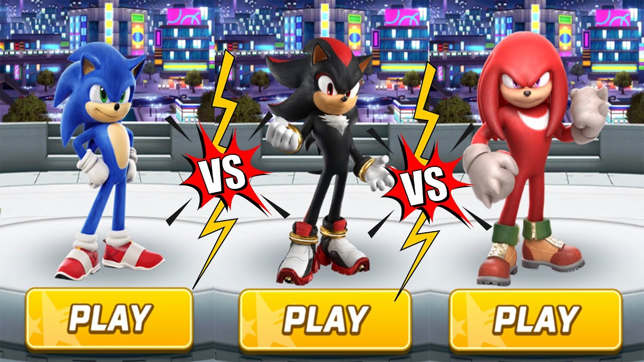 Sonic Forces Movie Runners Battle (Teen Sonic, Shadow, Knuckles) All ...