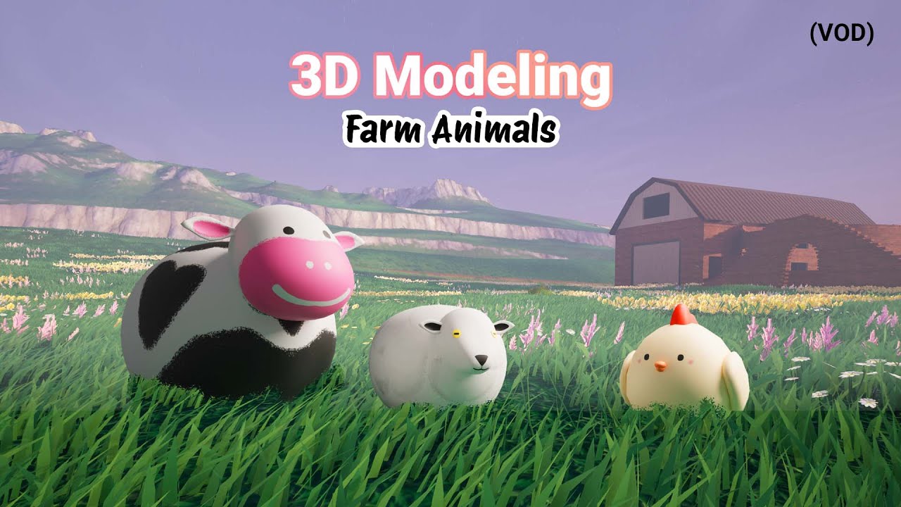 Modeling Farm Animals in Blender for a Game! (VOD) - YouTube
