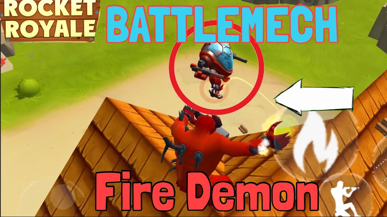 Rocket Royale FIRE DEMON EVENT VS BATTLEMECH EVENT - Android Gameplay ...