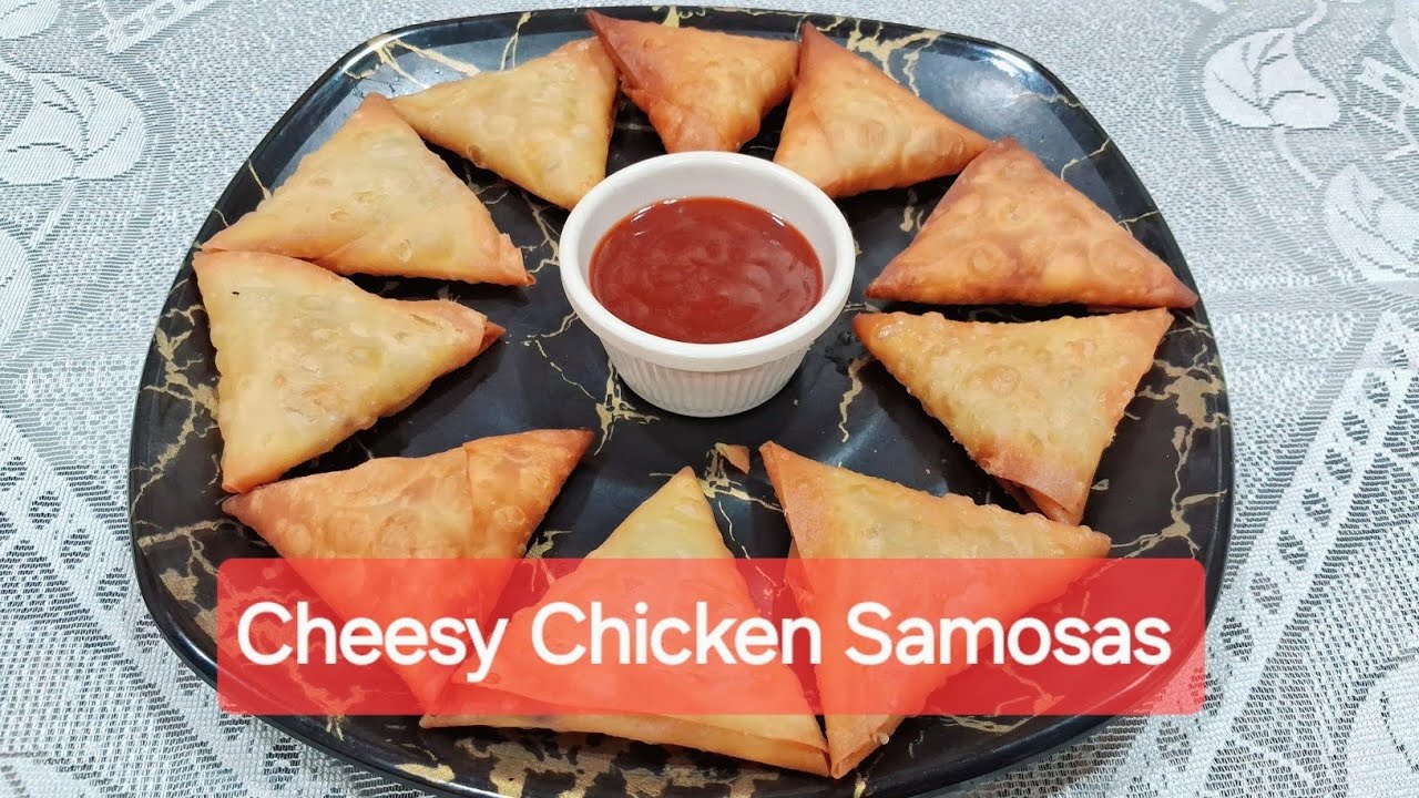 Loaded with Cheese!Crispy Chicken Samosa Recipe|Crispy on Outside ...