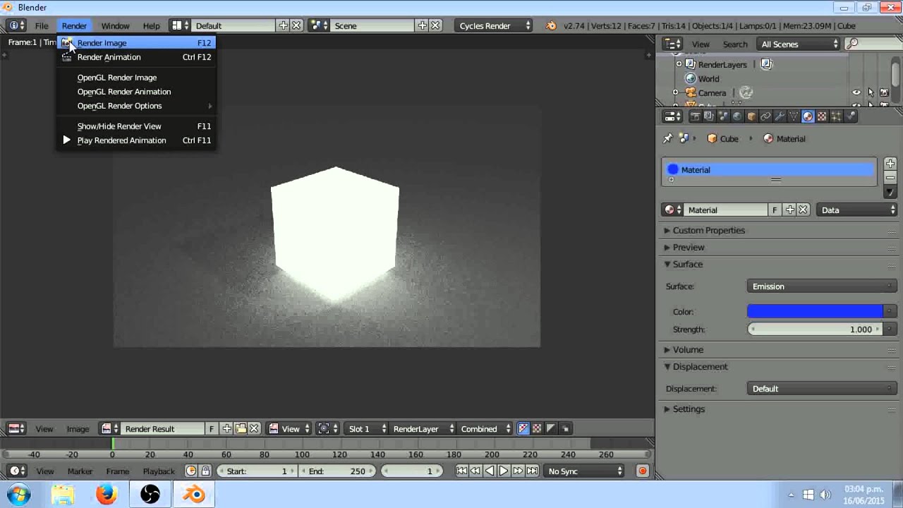 Tutorial Materiales Basicos Blender Parte 04 Emission - YouTube