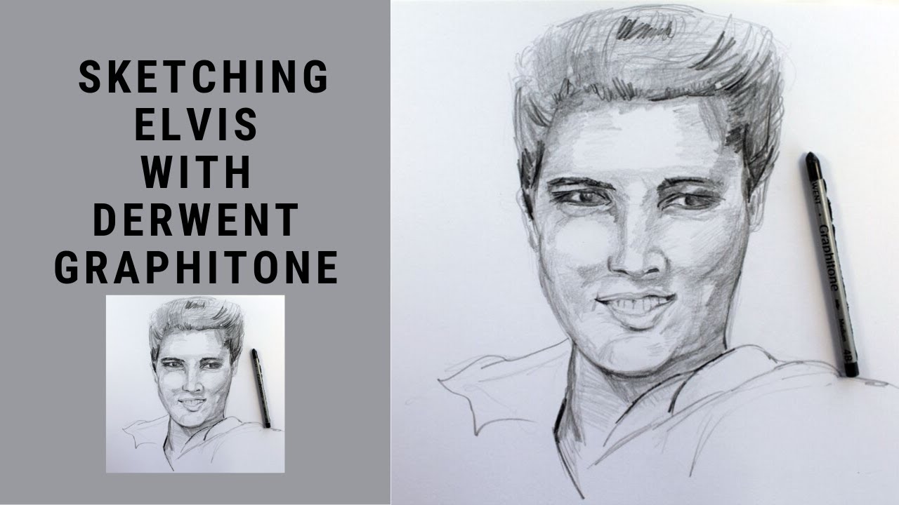 Sketching Elvis, time lapse drawing process. - YouTube