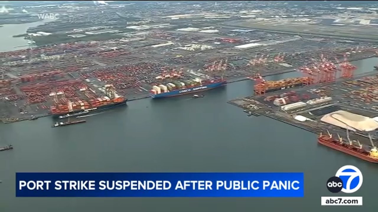 Historic US port strike suspended. What consumers should know - YouTube