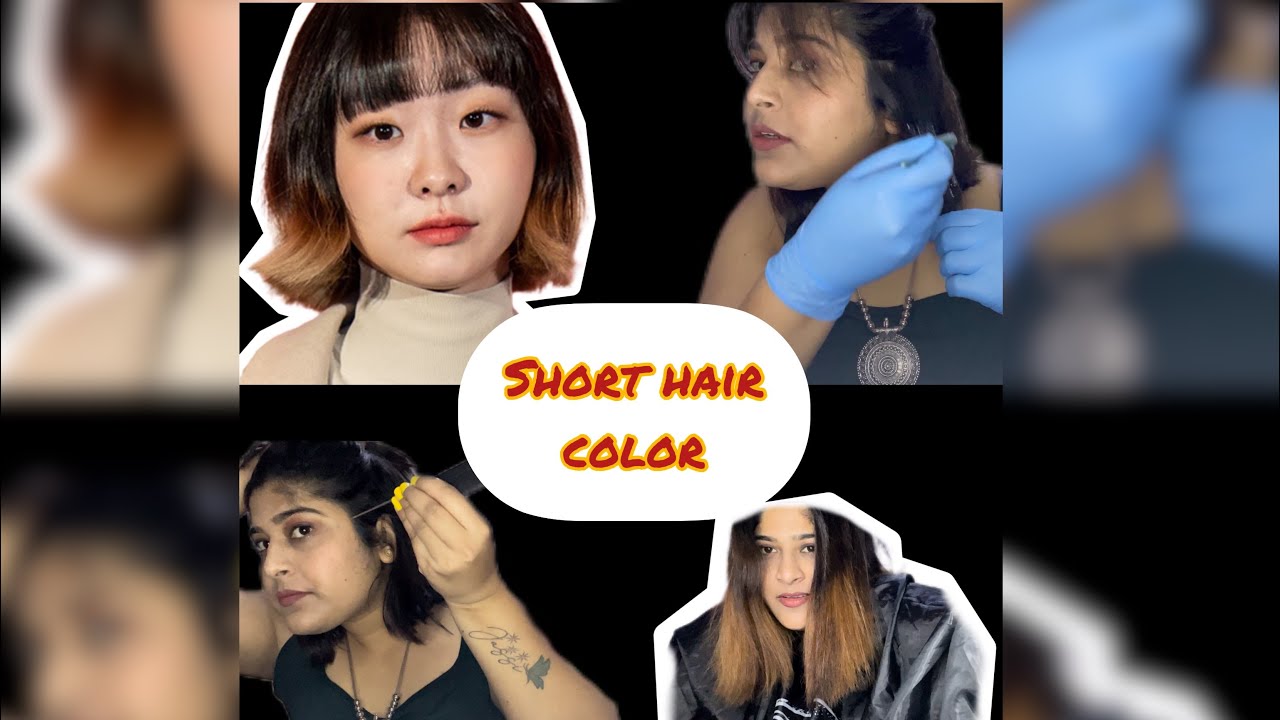 Self Hair color At Home | Short Hair | #makeup #haircolor # ...