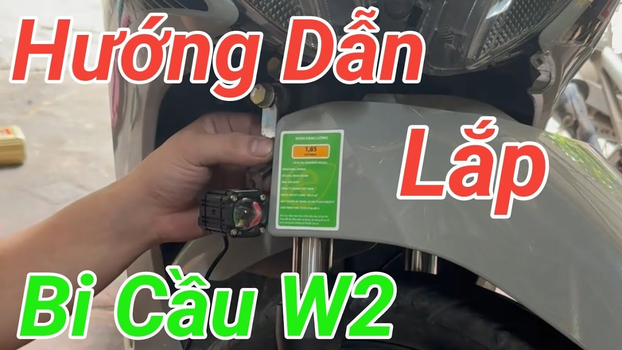 Hướng dẫn lắp đèn trợ sáng mini W2 tại nhà cho tất cả các dòng xe máy - YouTube