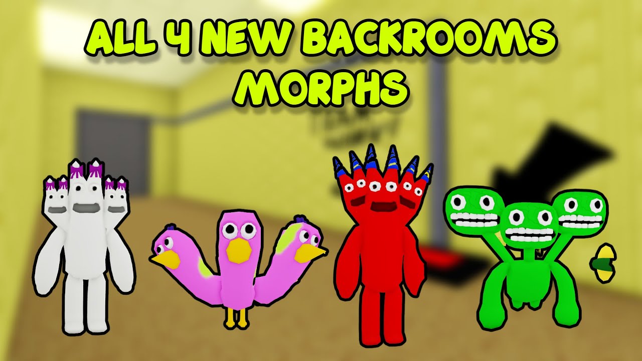UPDATE - How To Find ALL 4 NEW BACKROOMS MORPHS in Find The Backrooms ...
