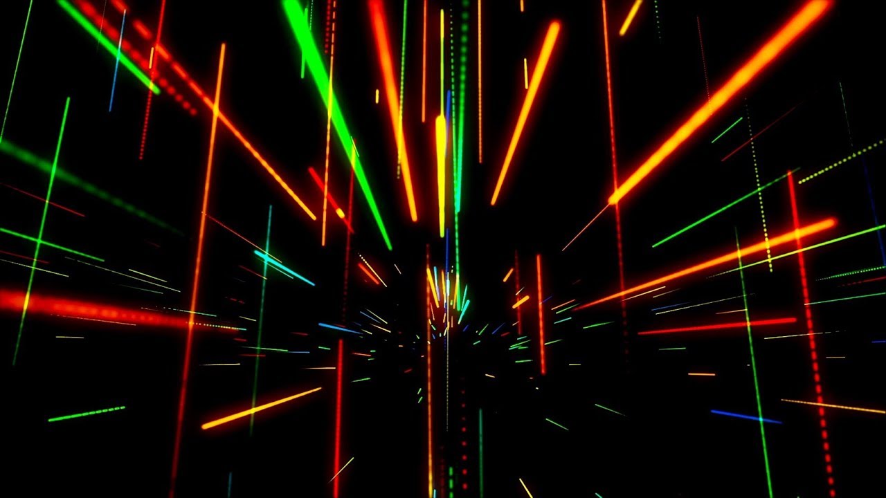 Motion Graphics Neon Light Lines 4K Disco VJ Loop Footage | Videohive ...