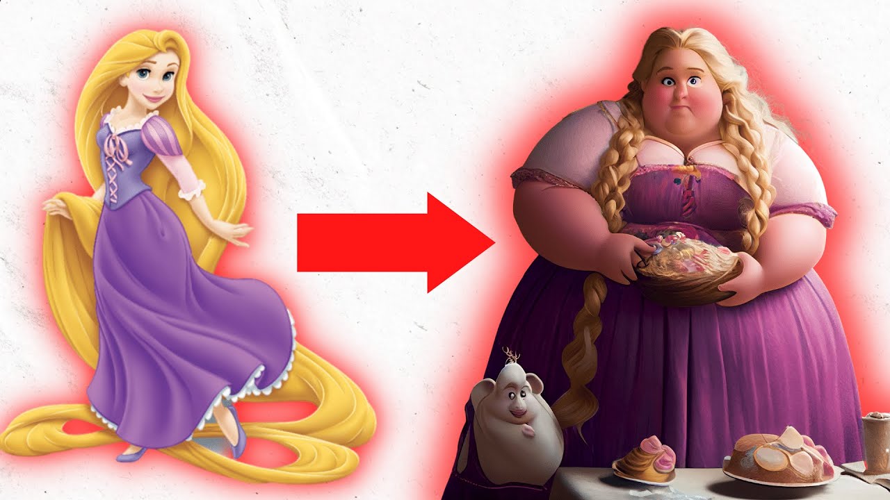 Disney PRINCESS but FAT - YouTube