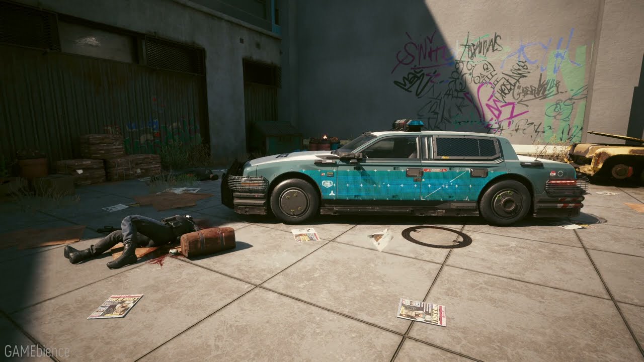5 Hour - Cyberpunk 2077 - NCPD Crime Scene Ambience - YouTube