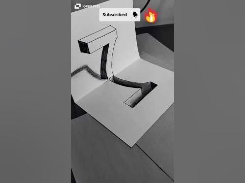 How to Draw number 7 3D Trick Art 3D Drawing #viral #3d #shorts - YouTube