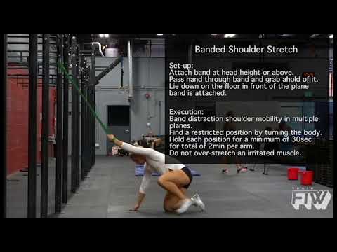Banded Shoulder Stretch - YouTube