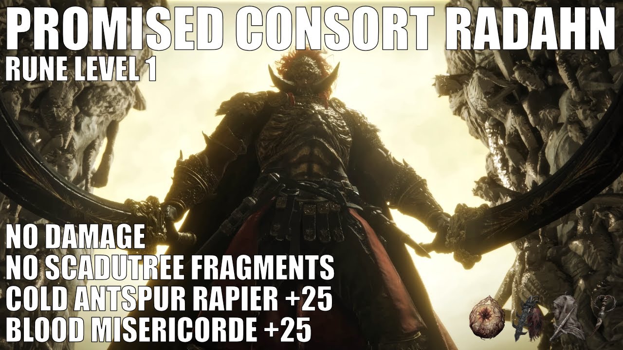 [ELDEN RING DLC] Promised Consort Radahn - No Damage - Level 1 - YouTube