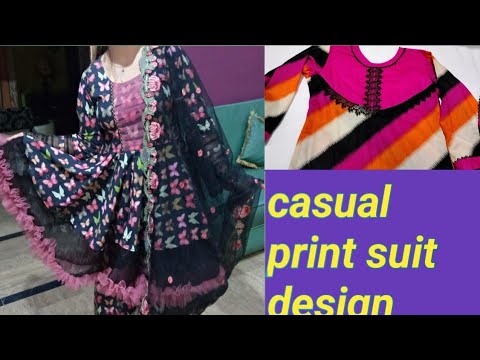 casual print dress design/self print dress for girls - YouTube