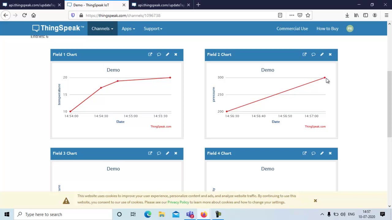 writing and reading thinkspeak channel -HTTP (vit group) - YouTube