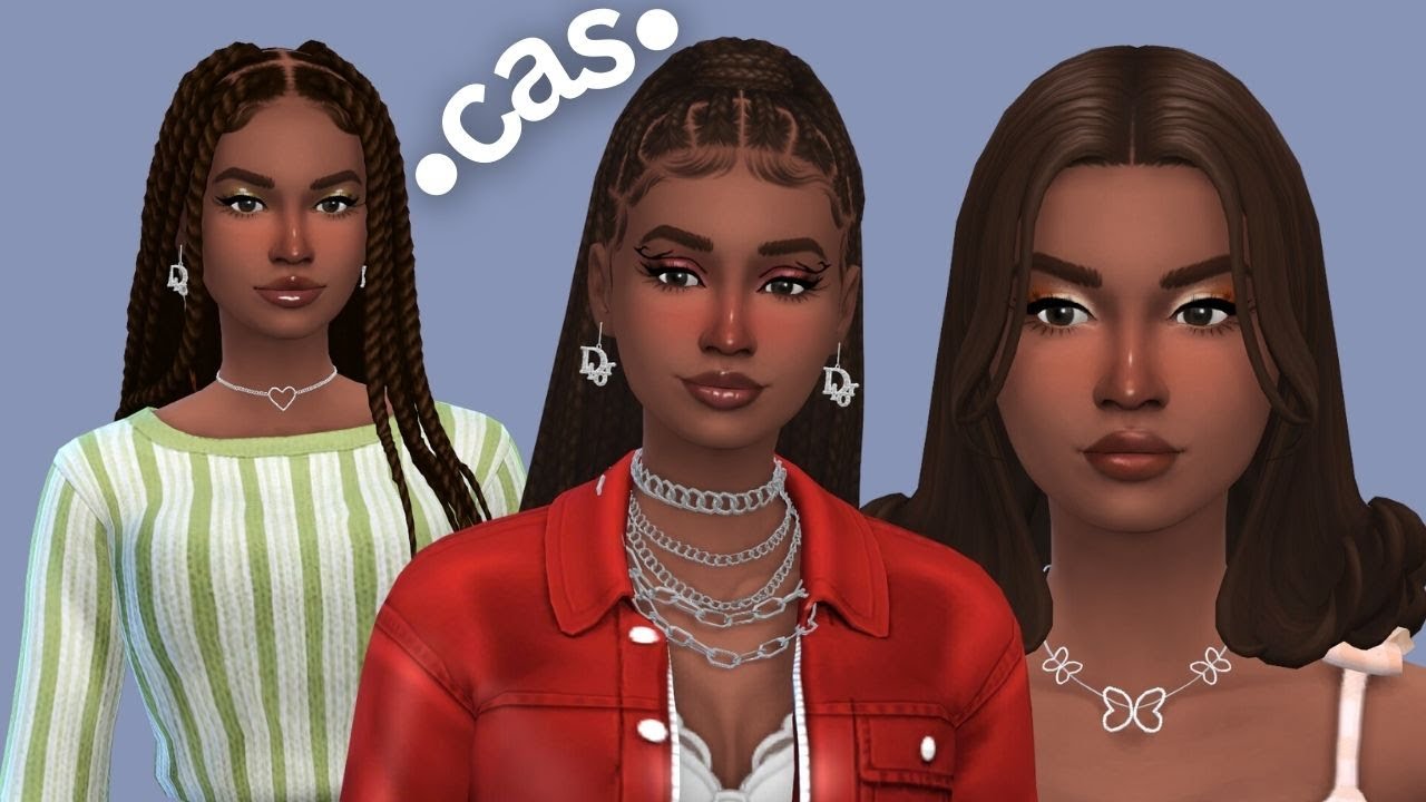 The Sims 4 | cas & lookbook + CC Links | urban cc haul - YouTube