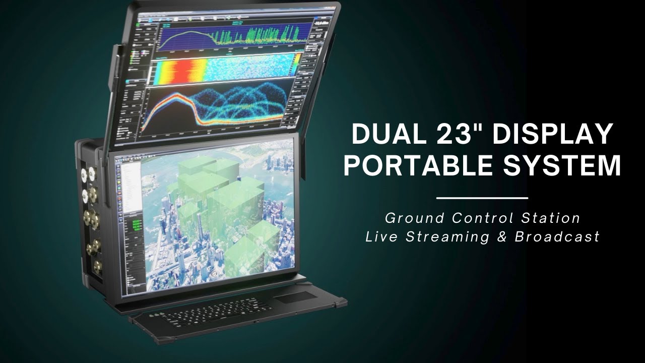 Dual 23" Display Rugged Ground Control Station - YouTube