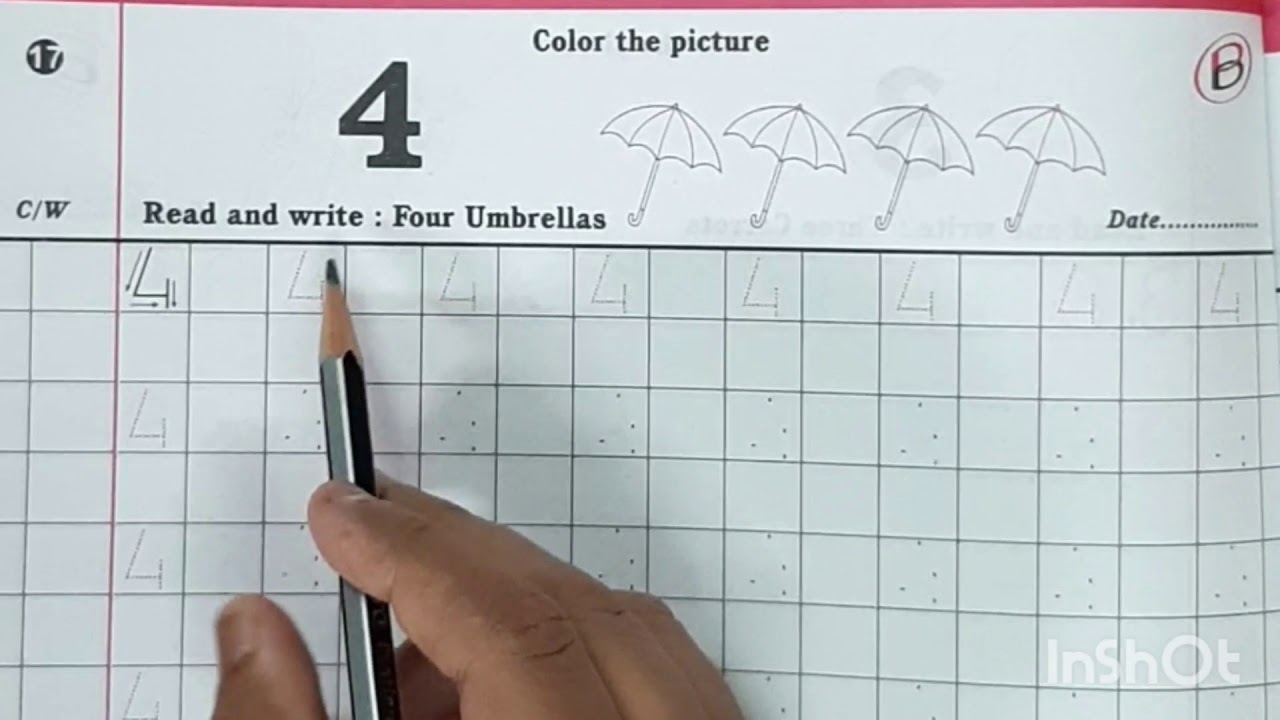 Class- Nursery, Topic- Recap of Number 4 - YouTube