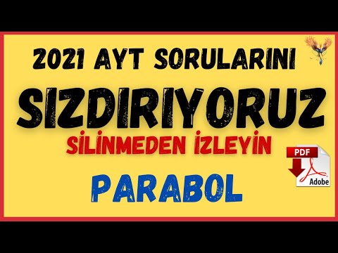 #aytparabol #parabolçıkmışsorular #parabolsorularınısızdırıyoruz PARABOL SORU TAHMİNİ 2021