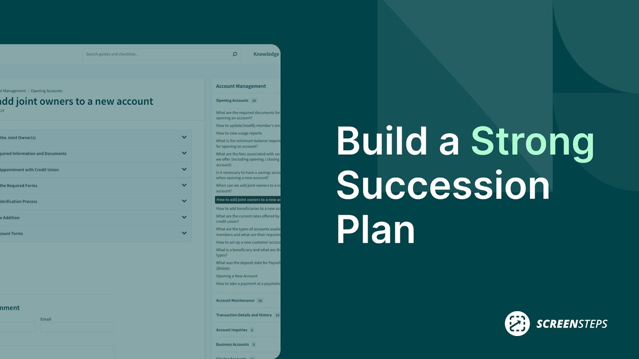 How ScreenSteps Can Help With Succession Planning - YouTube