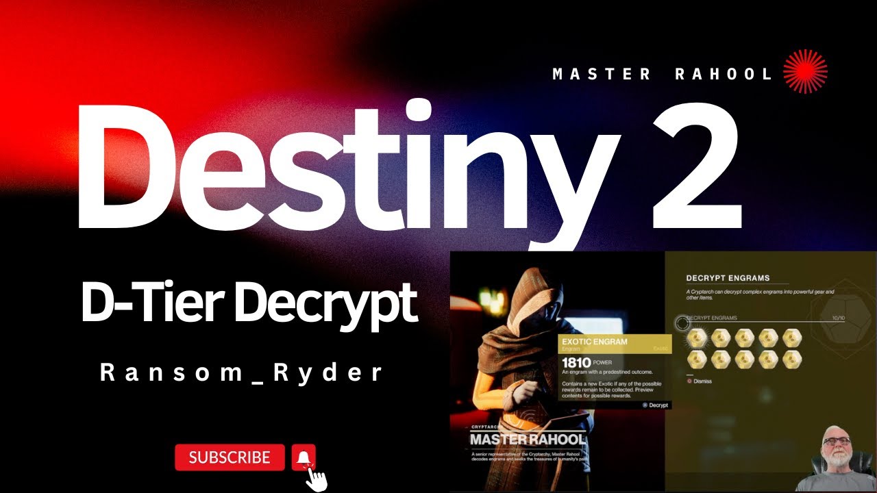 D-Tier Decrypt - Destiny 2 - YouTube
