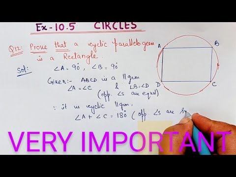Prove that a cyclic parallelogram is a rectangle I - YouTube