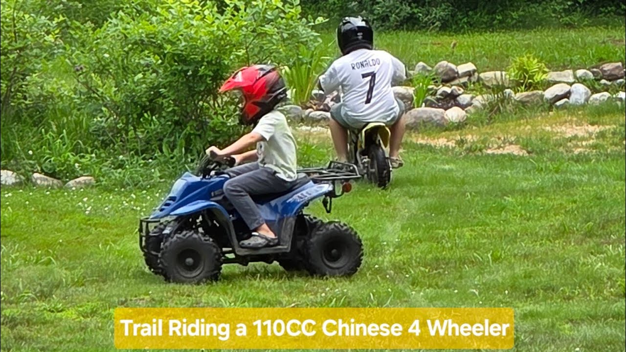 Trail Riding 110CC Chinese Custom Quad Bike on 4th of July - YouTube