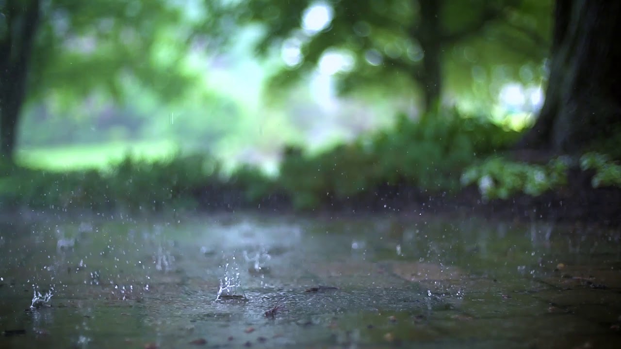 Rain in slow motion - YouTube