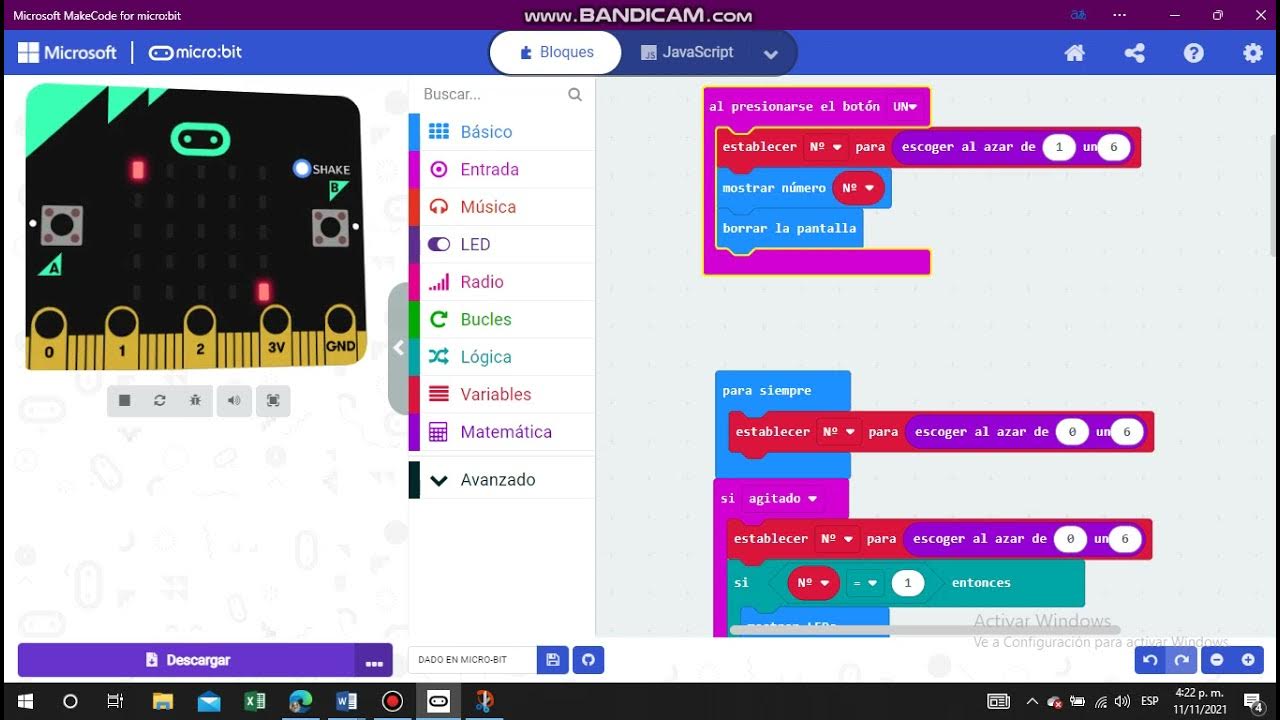 DADO EN MICRO-BIT (MAKE-CODE EDITOR) CODING FOR KIDS - YouTube