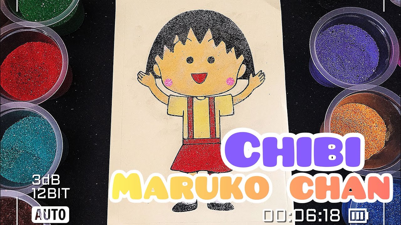 MARUKO // CHIBI MARUKO CHAN //Mewarnai Pasir Warna Sambil Bercerita ...