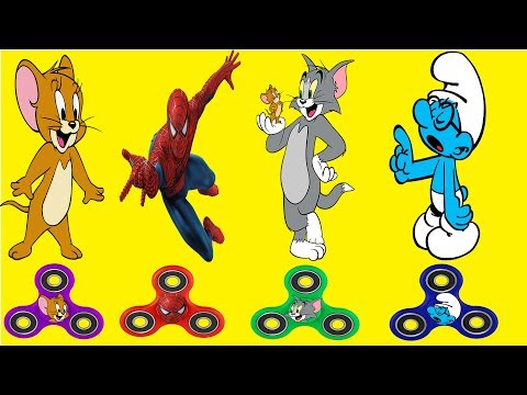 Stres Çarkları ile Renkleri Öğreniyoruz l Jeery , Spiderman , Tom , Şirinler