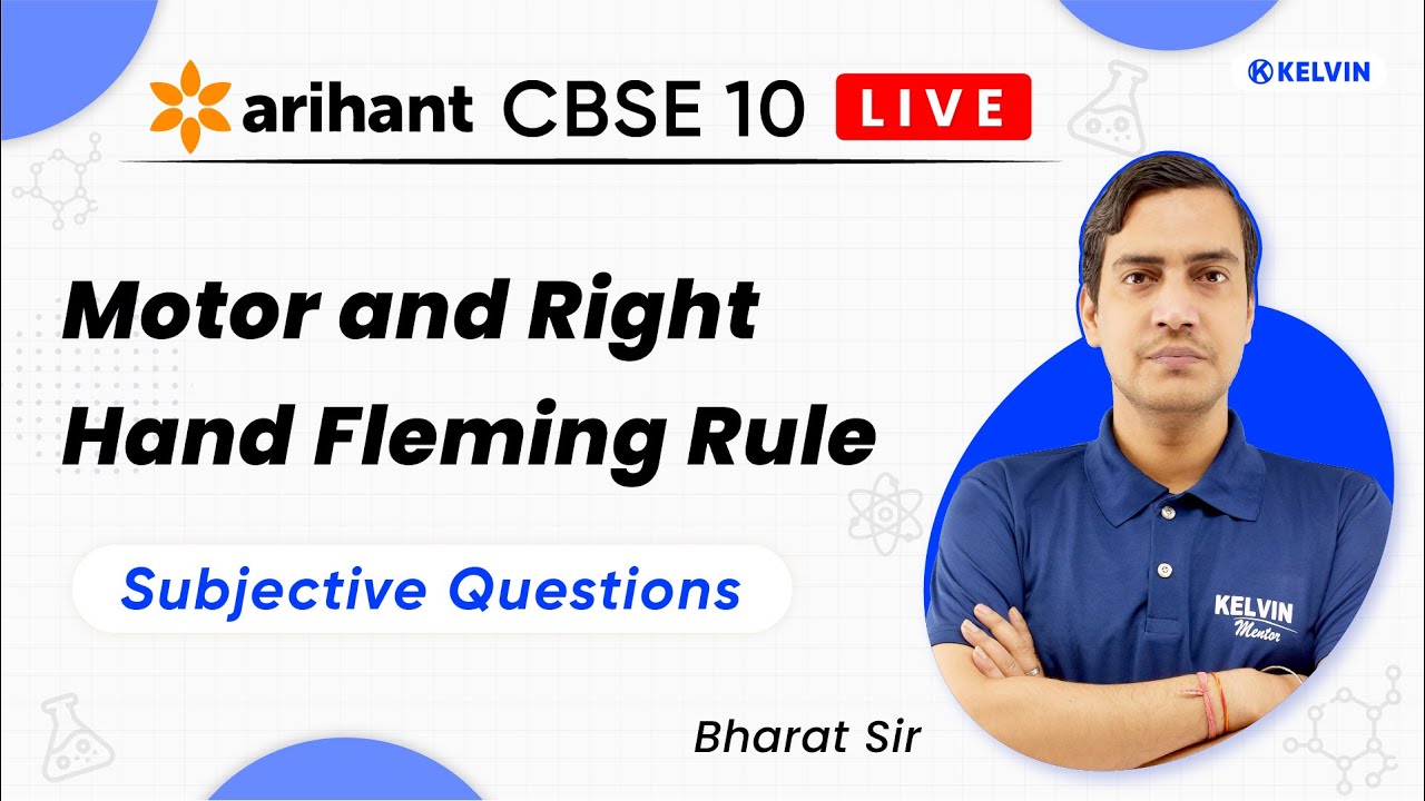 Class 10 Term 2 Motor & Right Hand Fleming Rule | Subjective Questions ...