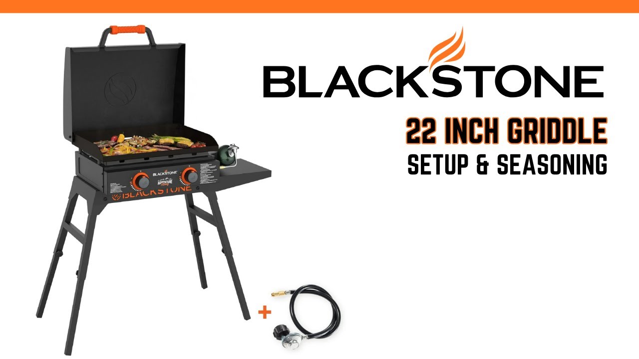 Unboxing And Seasoning The Blackstone 22 Inch Griddle - YouTube