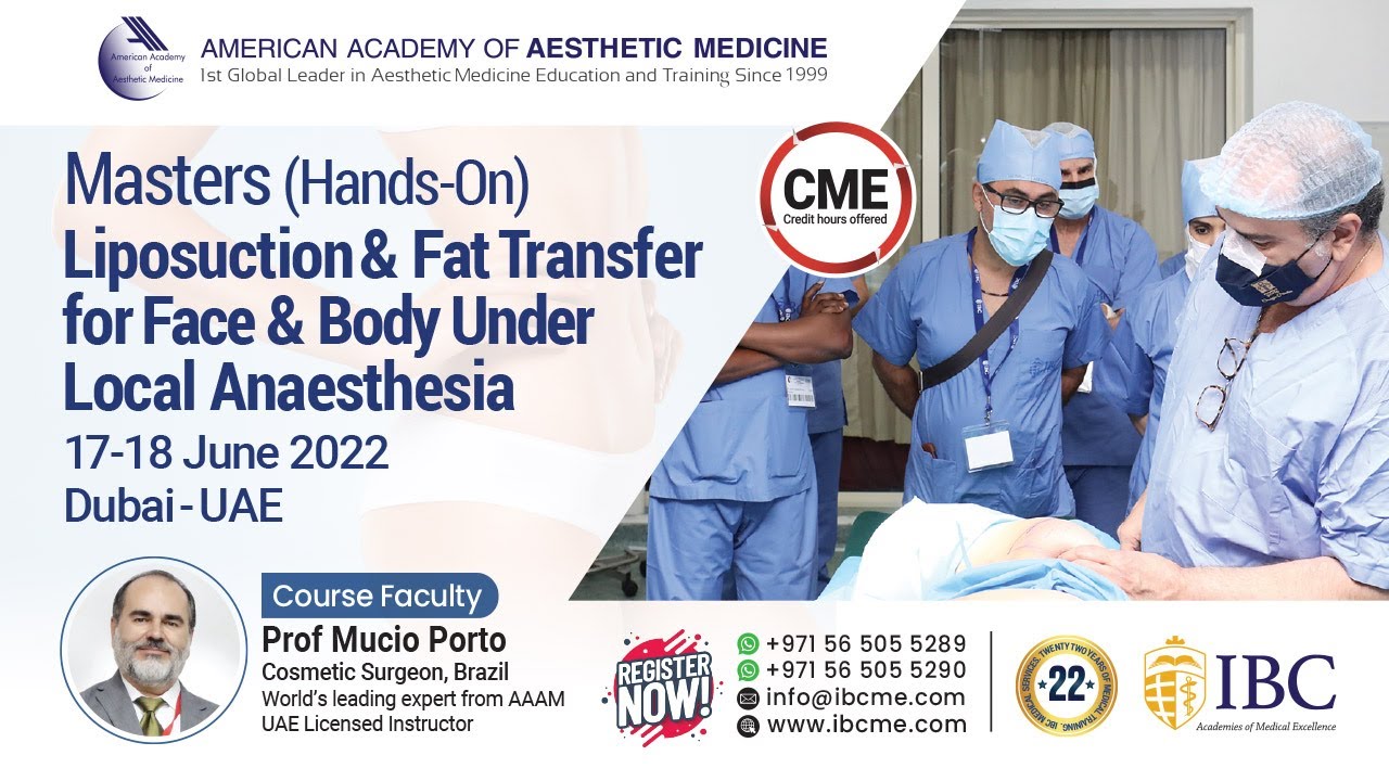 Masters in Liposuction & Fat Transfer for Face & Body Under Local ...