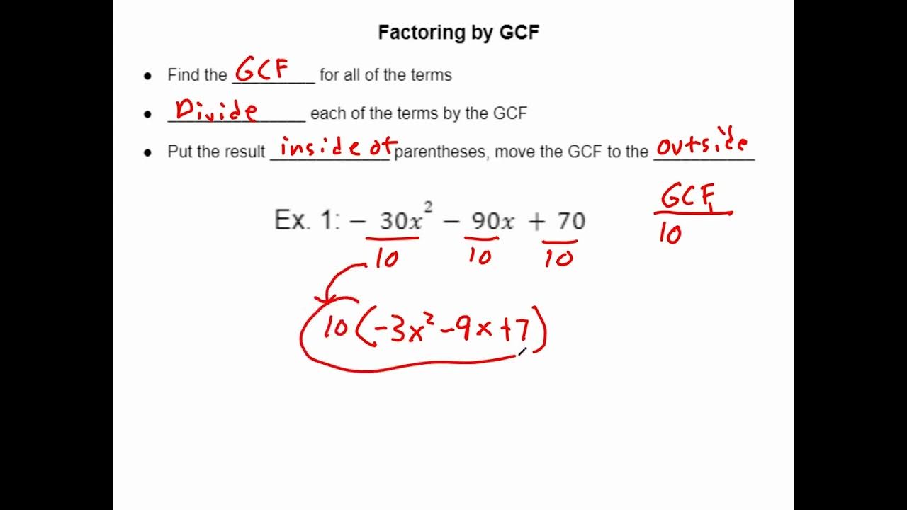 Factoring by GCF - YouTube