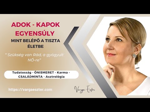 Adok - Kapok egyensúly mint belépő a tiszta életbe