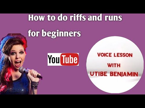 Learn how to sing riffs and runs like a pro | @Utibebenjamin4559 👈 ...