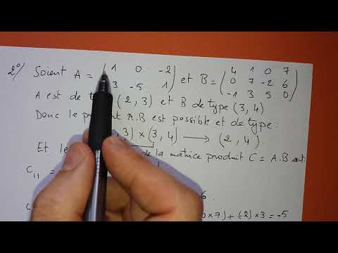 Produit de deux matrices - YouTube