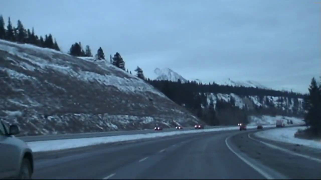 Winter Drive-Banff to Canmore - YouTube