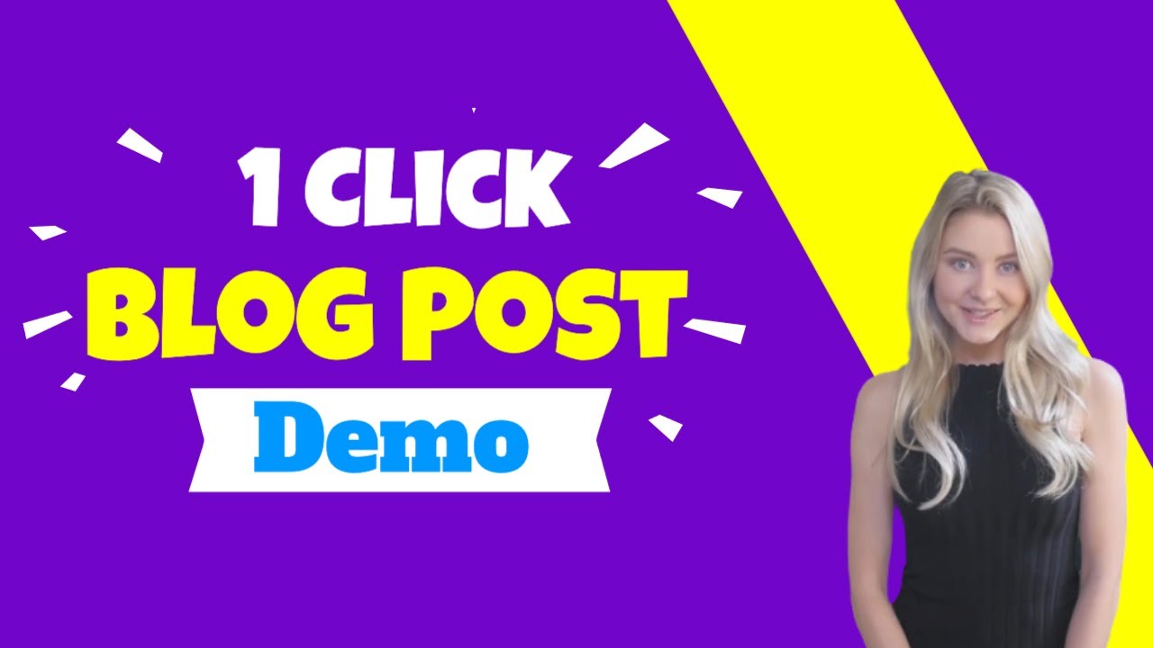 1 Click Blog Post Demo 2020 See How It Works In The Best 1 Click Blog ...