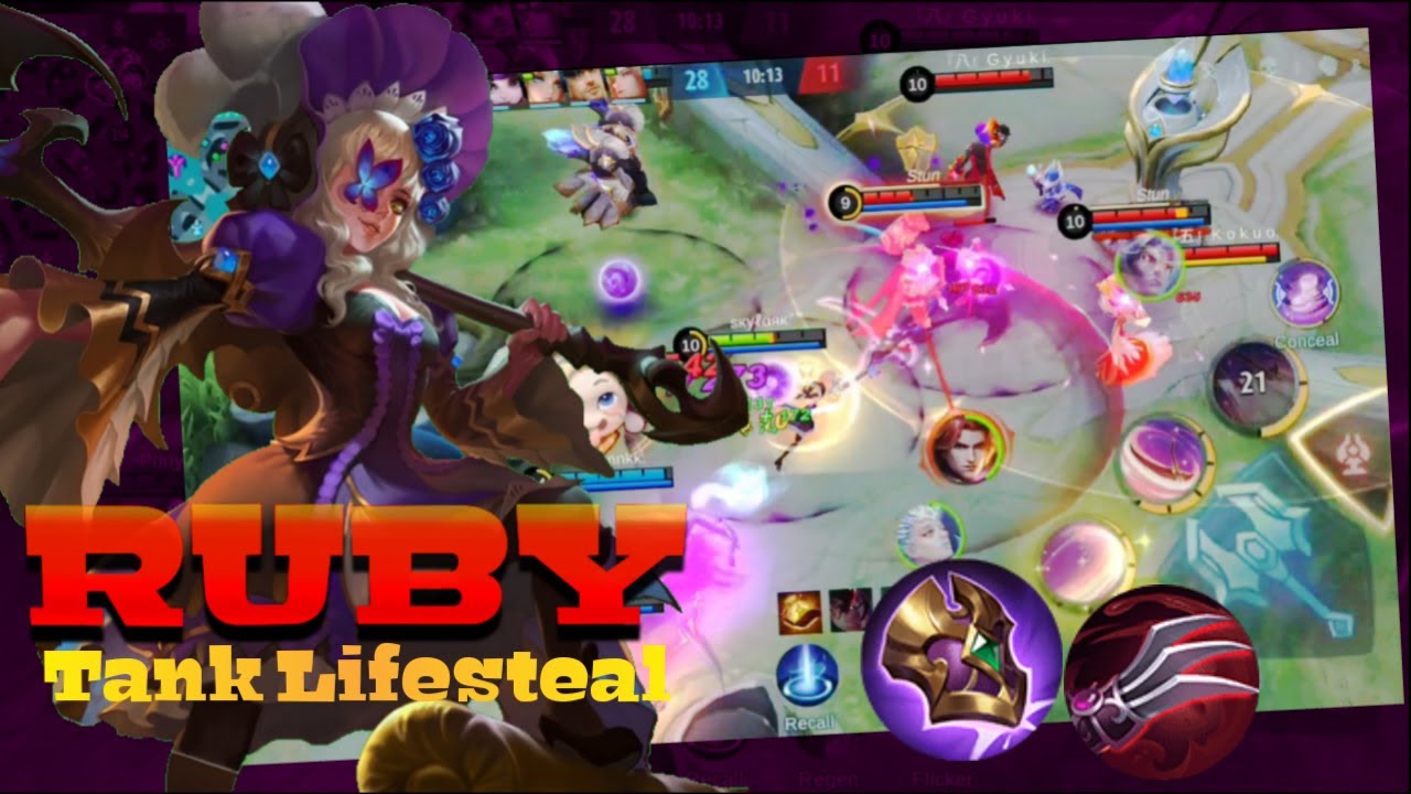 Gameplay/ Build Ruby Tank Lifesteal - YouTube