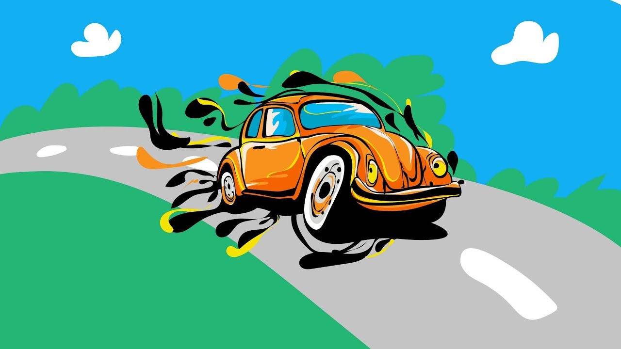 Draw Classic Car [Speed Ar] - Adobe Illustrator - YouTube